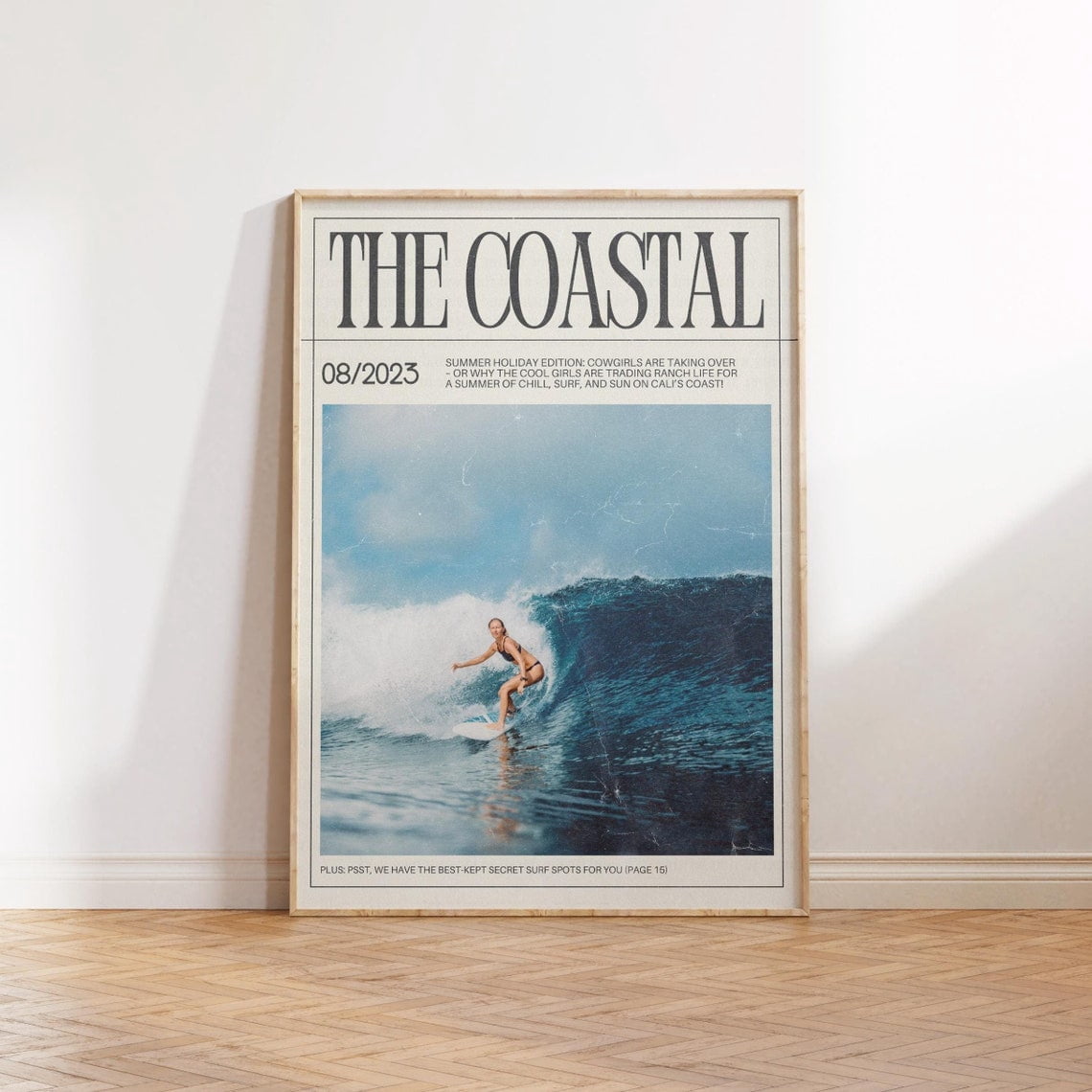 Modroom Coastal Cowgirl Magazine Cover Print, Preppy Surf Wall Art ...