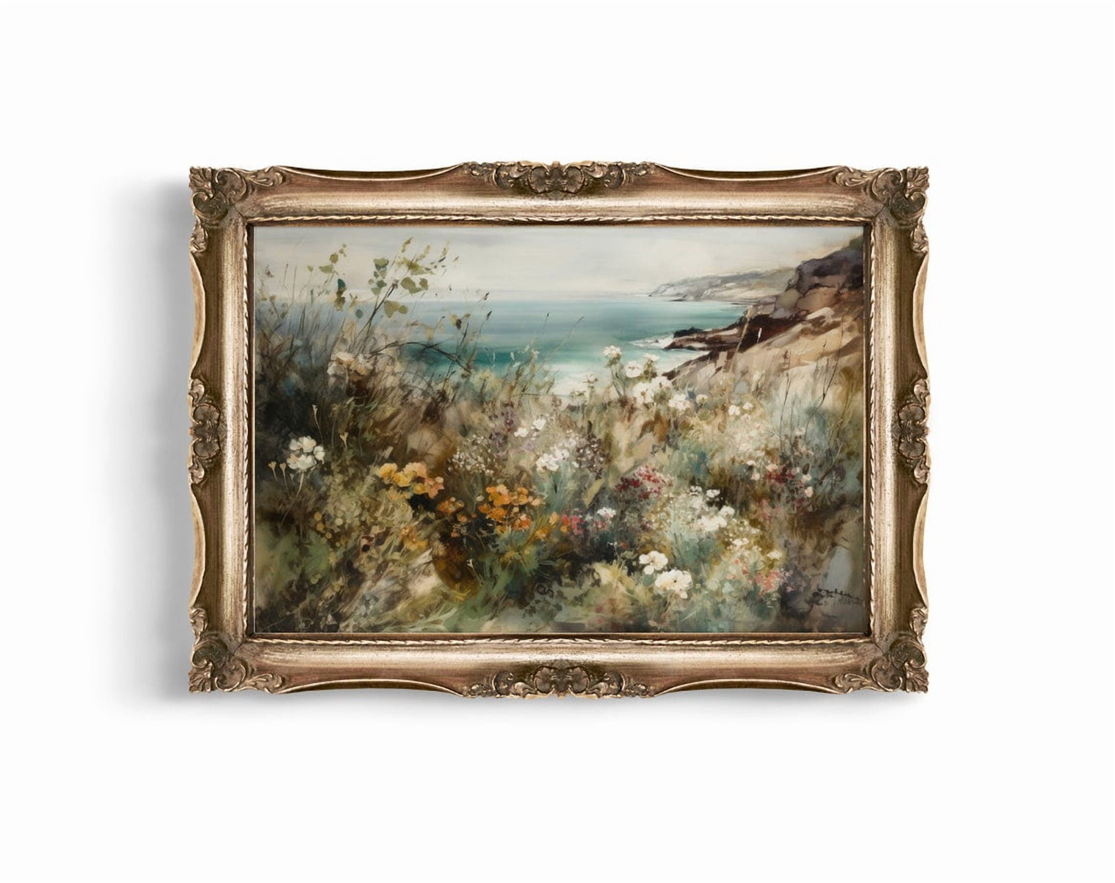 Modroom Coastal Landscape Poster Vintage Nautical Moody Cottagecore ...