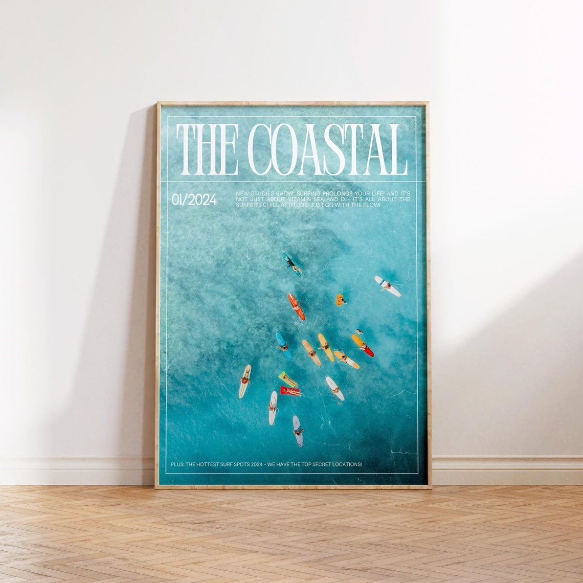Modroom Coastal Magazine Cover Preppy Coastal Wall Art Retro Surf ...