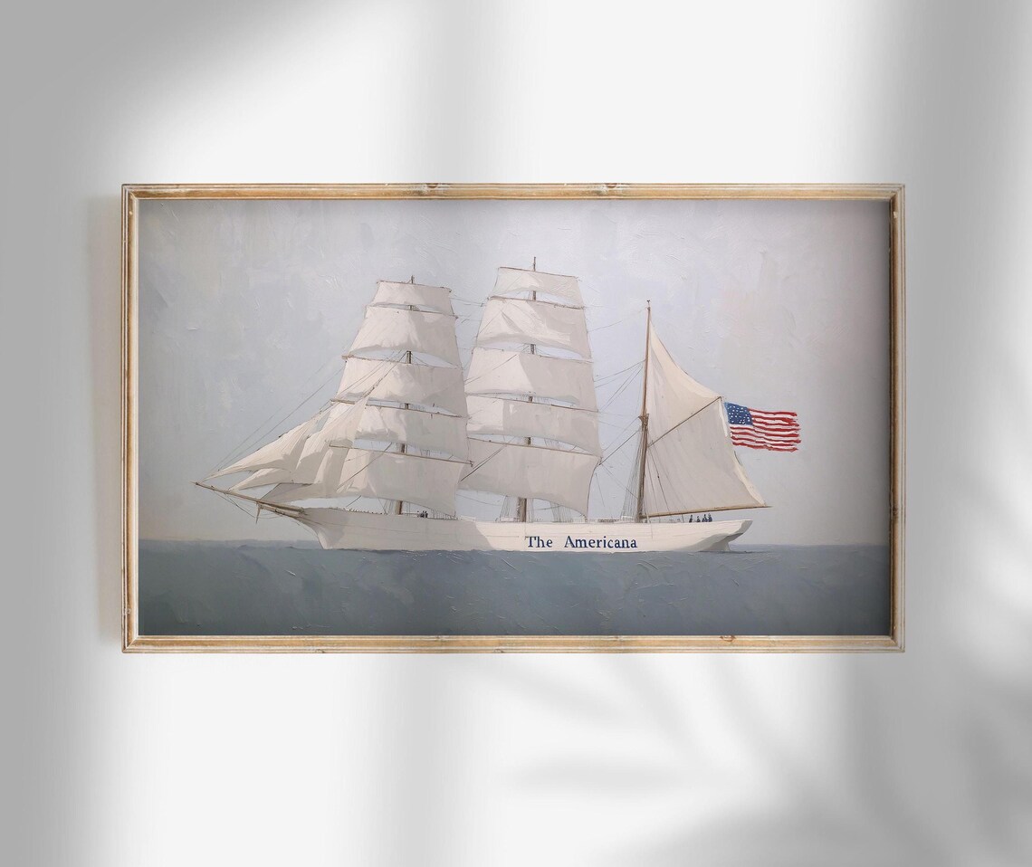 Modroom Coastal Tv 4Th Of July Art | Summer Tv Art | Nautical Fourth Of ...