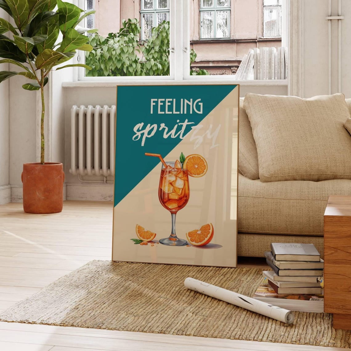 Modroom Cocktail Print Aperol Spritz Poster Aperol Spritz Cocktail Art ...