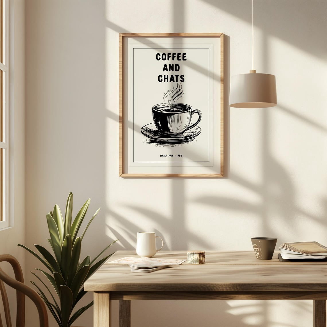 Modroom Coffee Poster Cafe Print, Retro Coffee Art Espresso Print ...