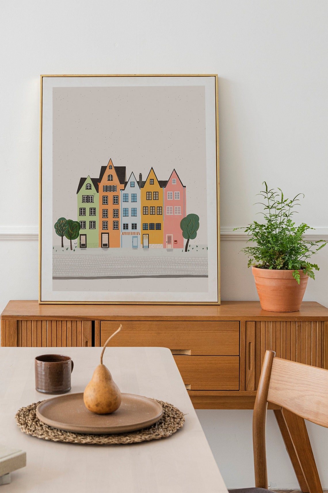 Modroom Cologne Cityscape Illustration, Cologne Wall Art, Landscape ...