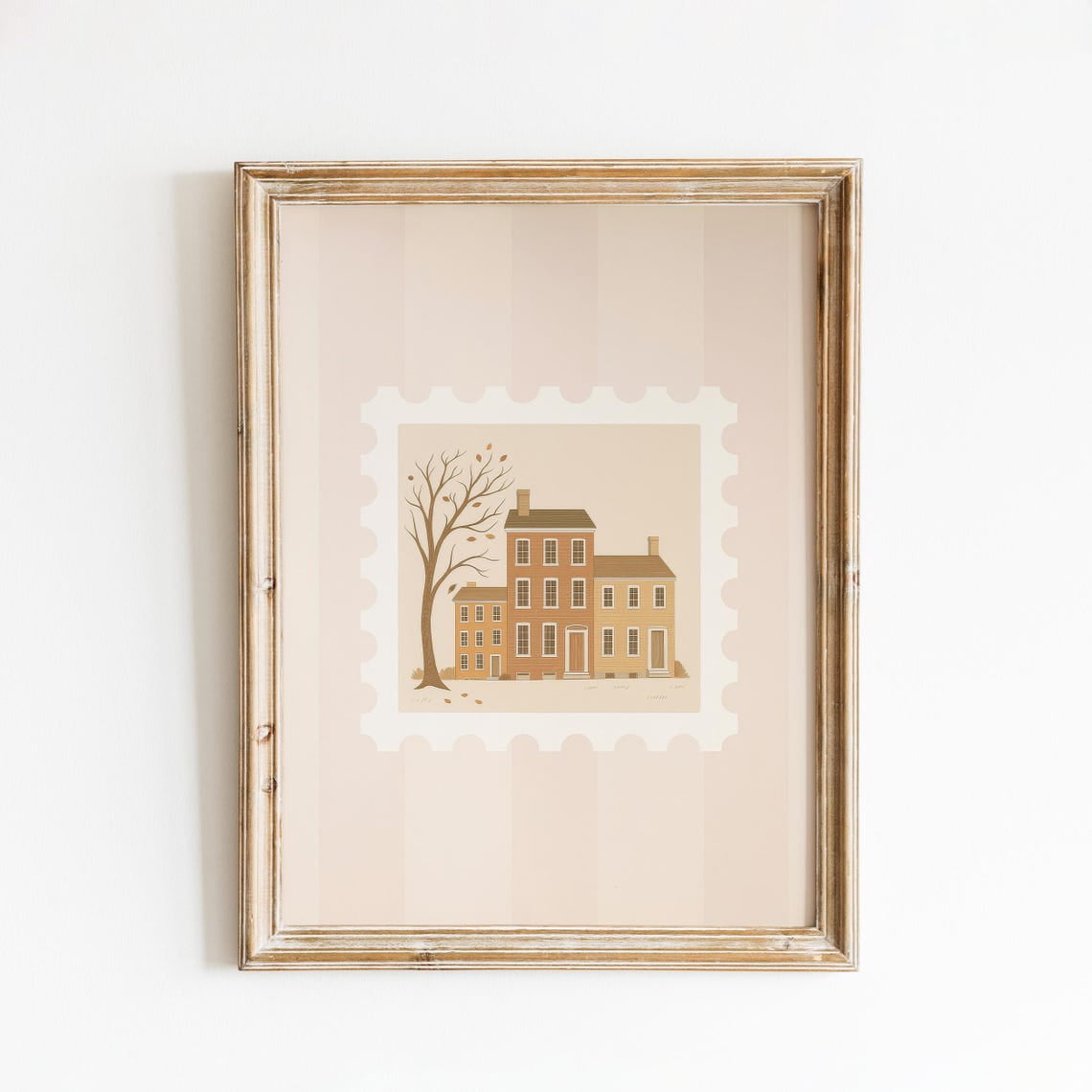 Modroom Colonial House Poster, Autumn Beige Architecture Poster, Cozy ...