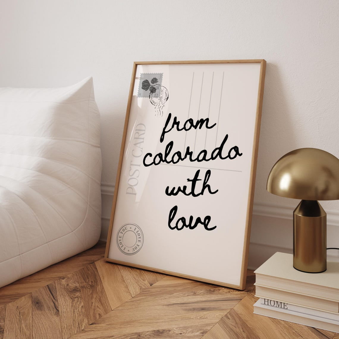Modroom From Colorado With Love Trendy Post Card Decor Black Typography ...