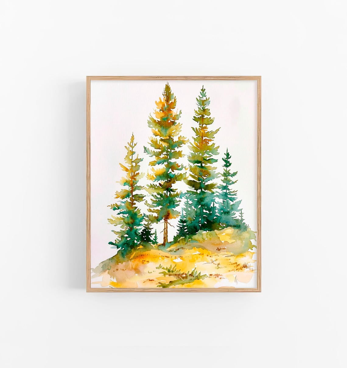 Modroom Colorado Pine Forest Watercolor Print Pine Trees Watercolor ...