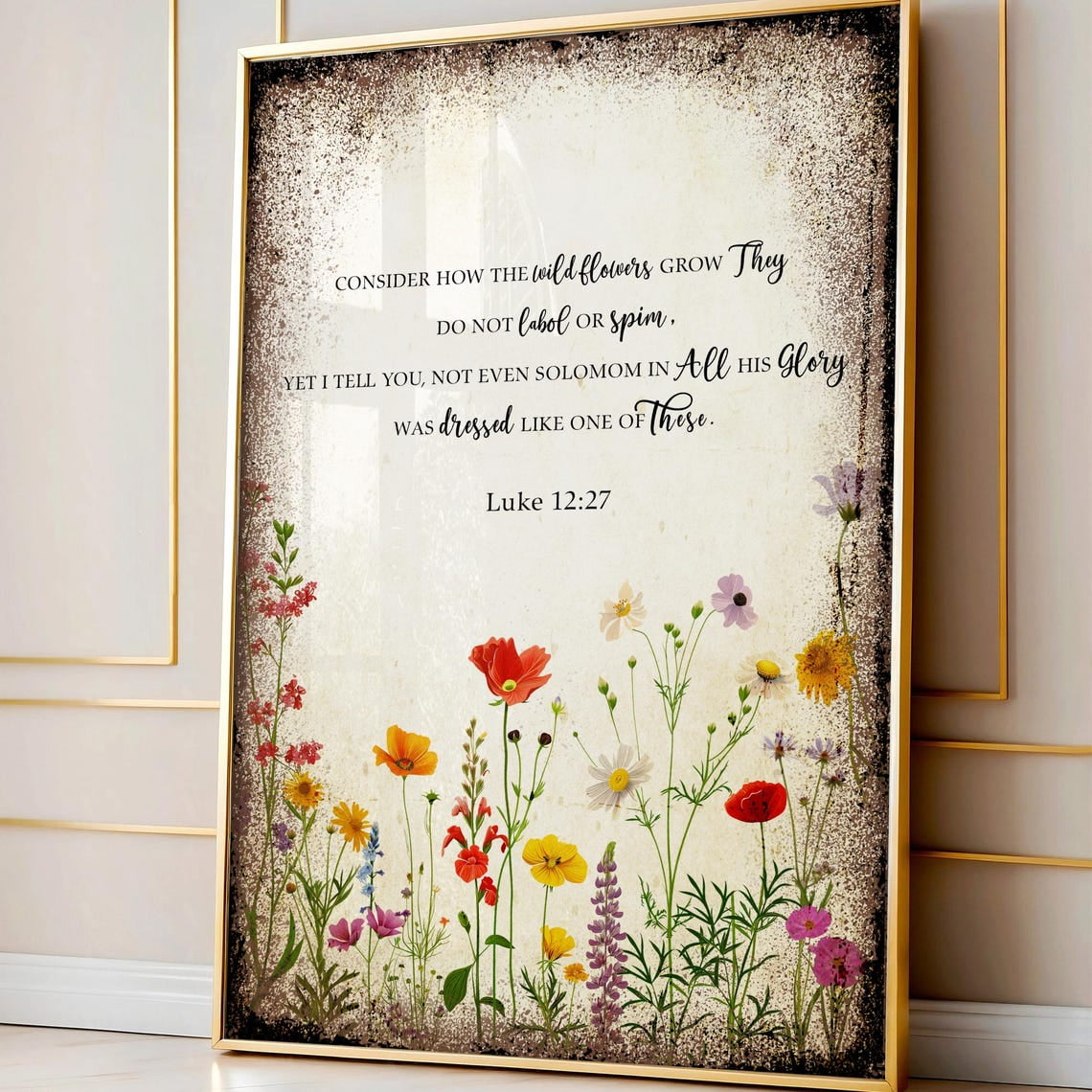 Modroom Consider How The Wildflowers Grow Luke 12:27, Christian Bible ...