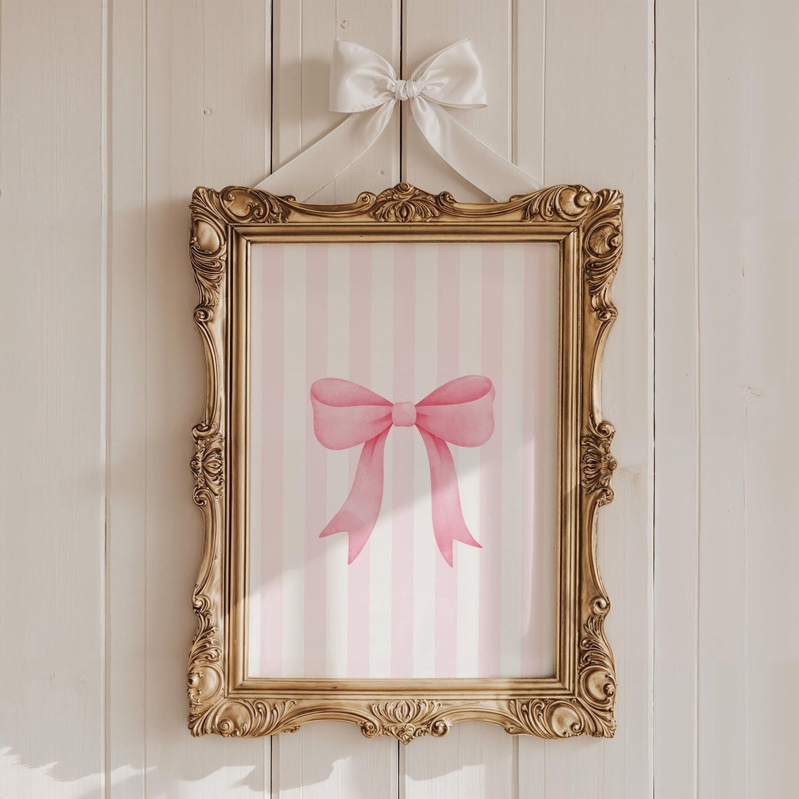 Modroom Coquette Pink Bow Poster, Pink Bow Wall Art, Pastel Nursery ...