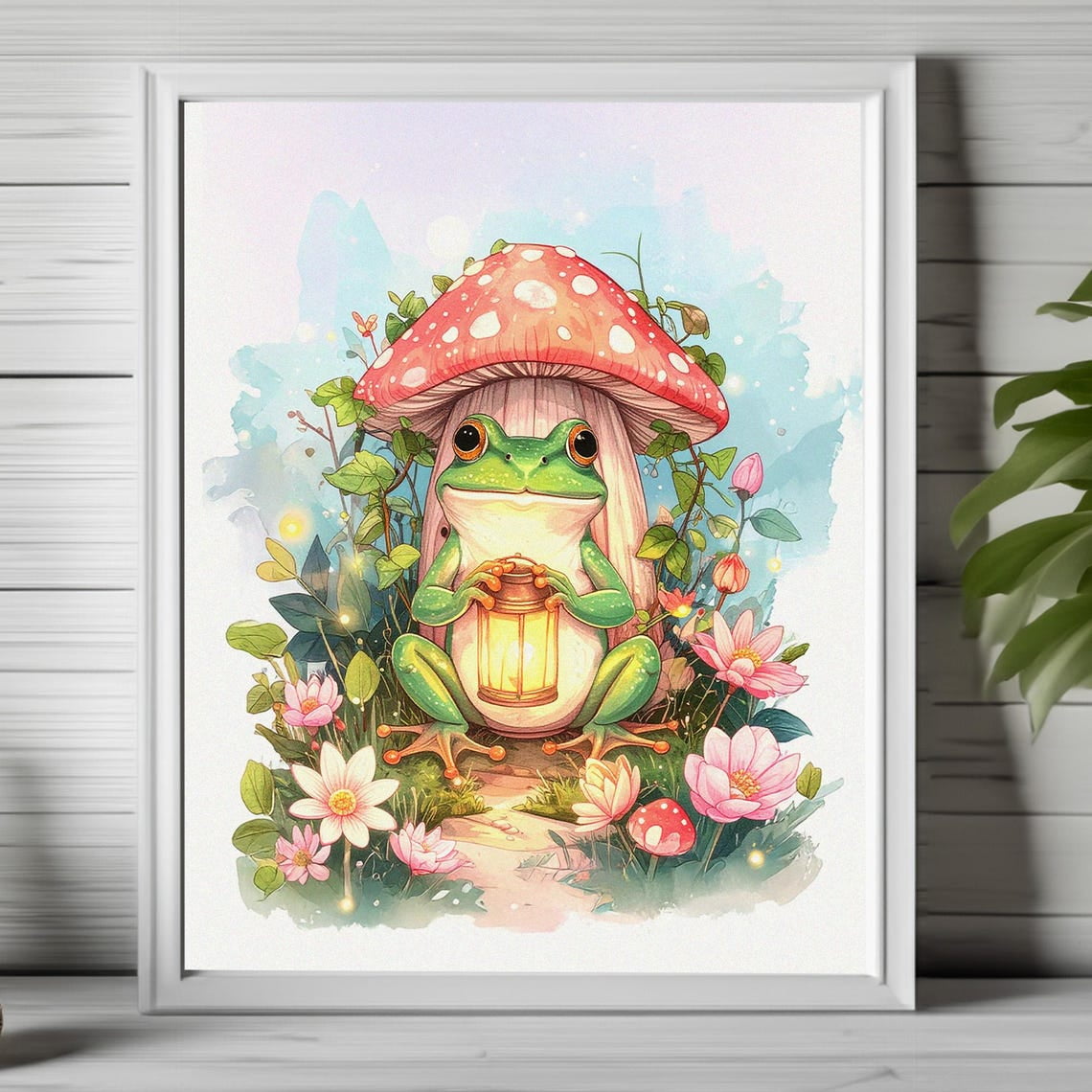 Modroom Cottagecore Frog Decor, Fantasy Forest Print Nature Wall Art ...