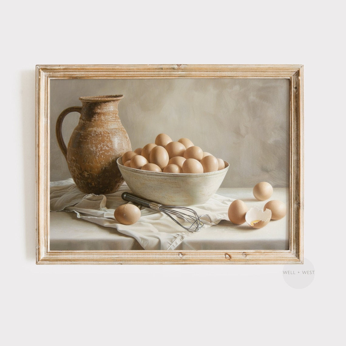 Modroom Country Kitchen, Eggs, Vintage Still Life Art, Kitchen, Neutral ...