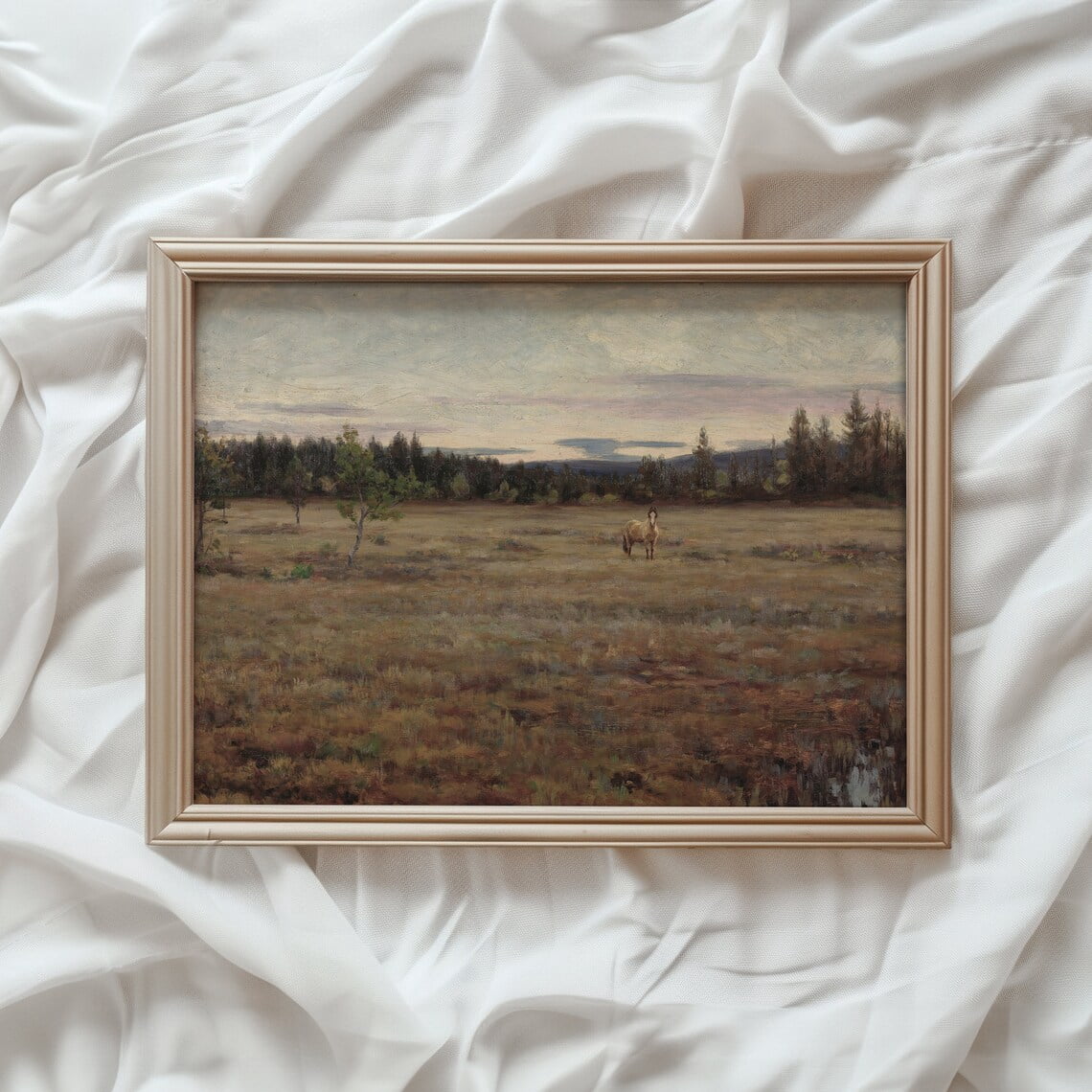 Modroom Country Landscape Horse Wall Art | Farmhouse Wall Art | Neutral ...