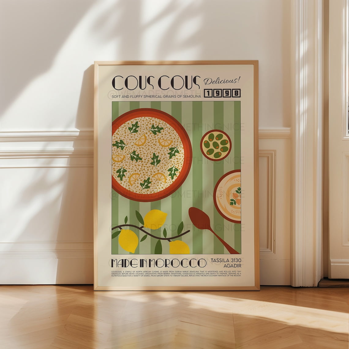 Modroom Cous Cous Print, Kitchen Print, Kitchen Poster, Kitchen Art ...