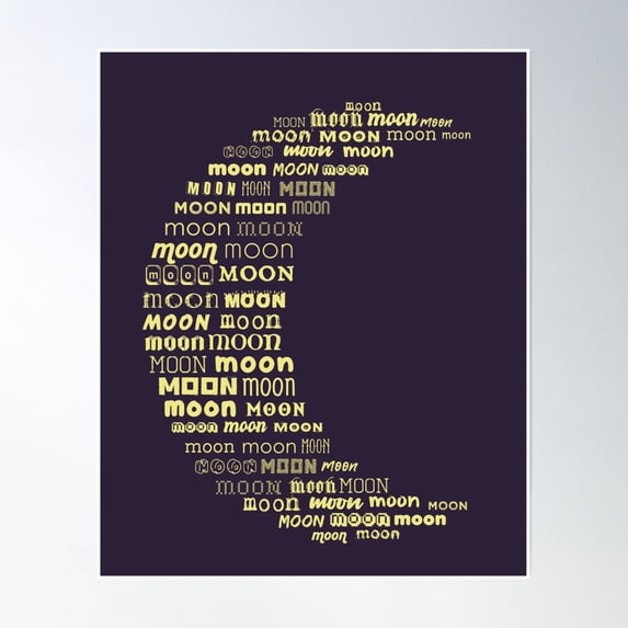 Modroom Crescent Moon [Night] Poster Wall Art, Modern Wall Decor, 8x12 ...