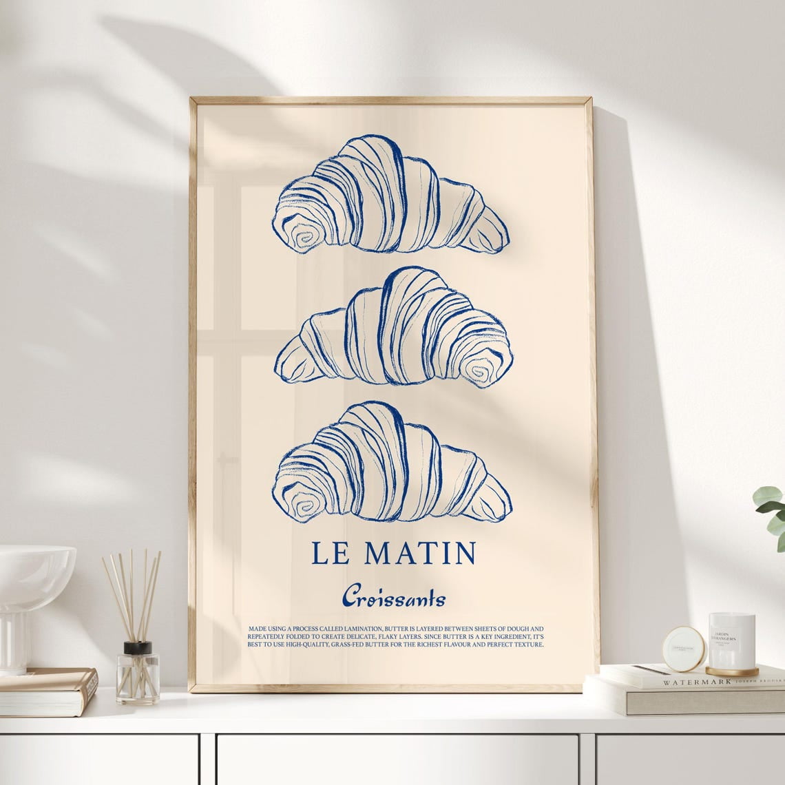 Modroom Croissant Print, Croissant Poster, Croissant, Breakfast Club ...