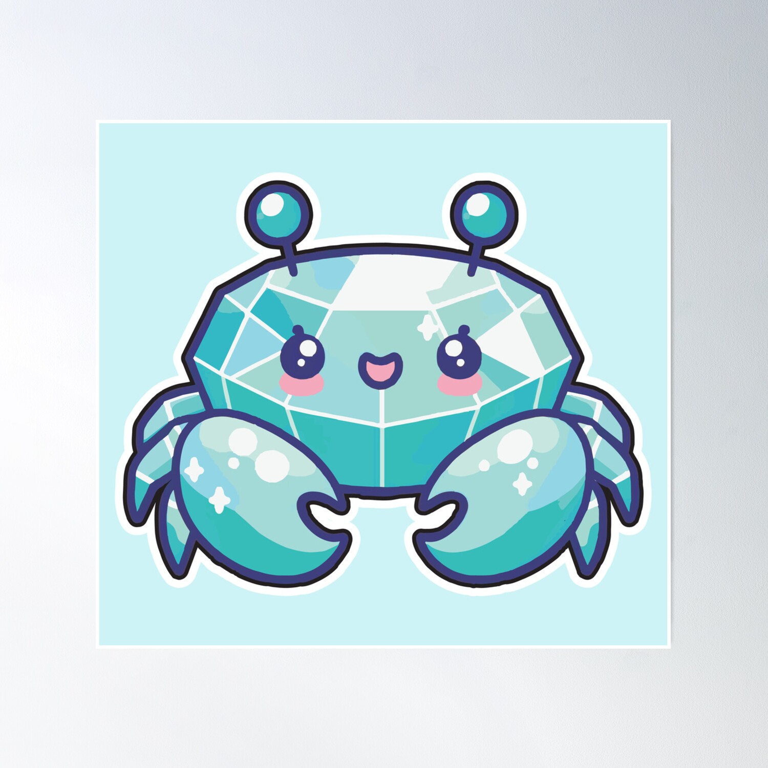 Modroom Crystal Claw: The Diamond Crab Poster Wall Art, Modern Wall ...