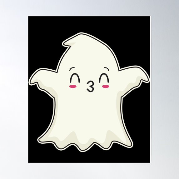 Modroom Cute Ghost Face Emoji Design/ Kawaii Ghost Costume Party Boo ...