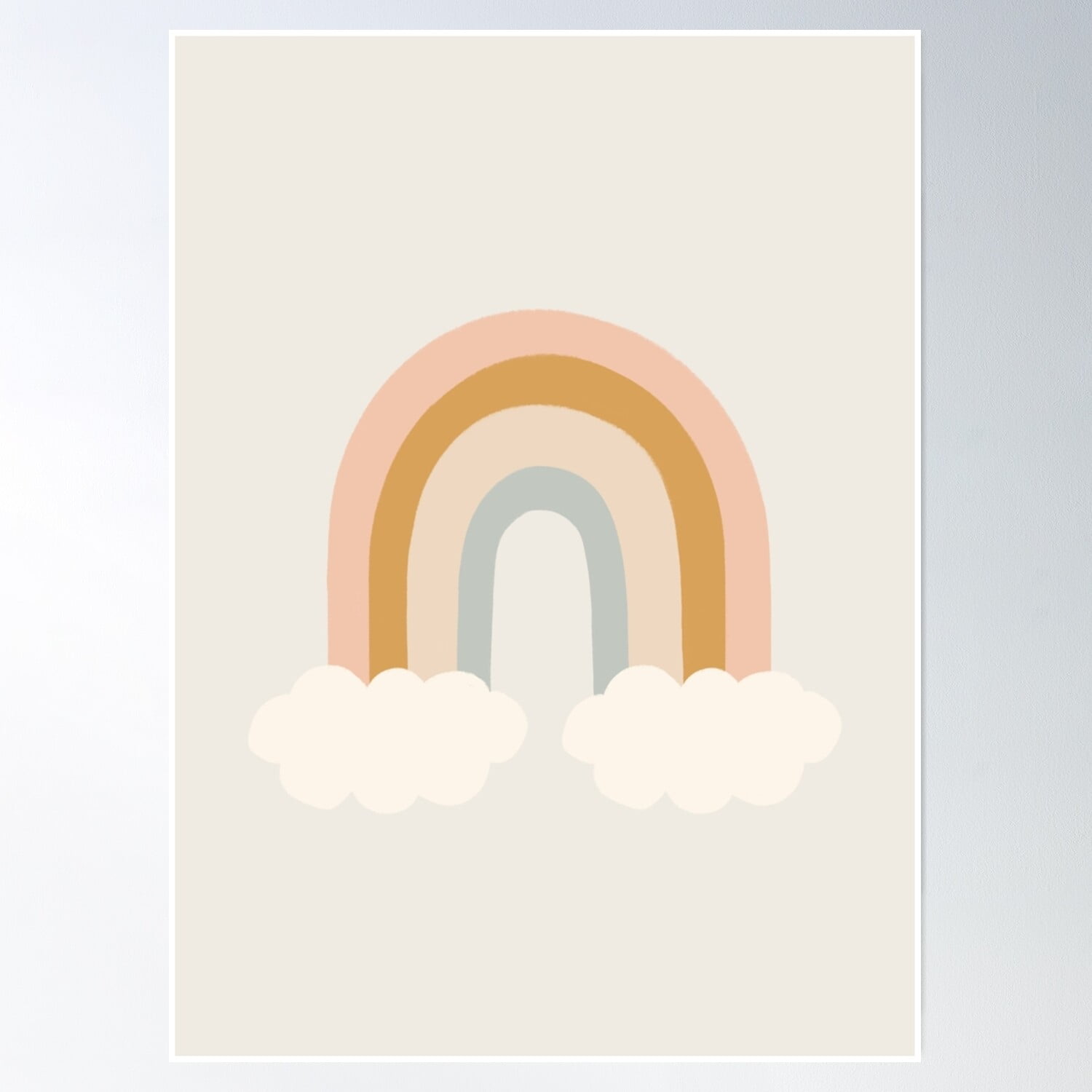 Modroom Cute Pastel Rainbow Poster Wall Art, Modern Wall Decor, 24x36 ...