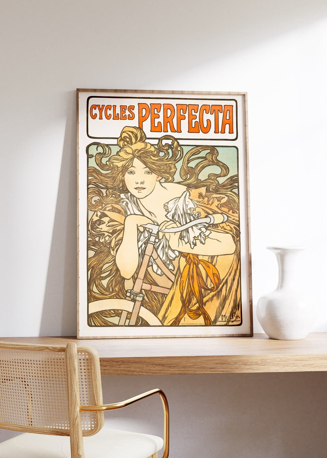 Modroom Cycles Perfecta Poster, Vintage Bicycle Art Print, Retro ...