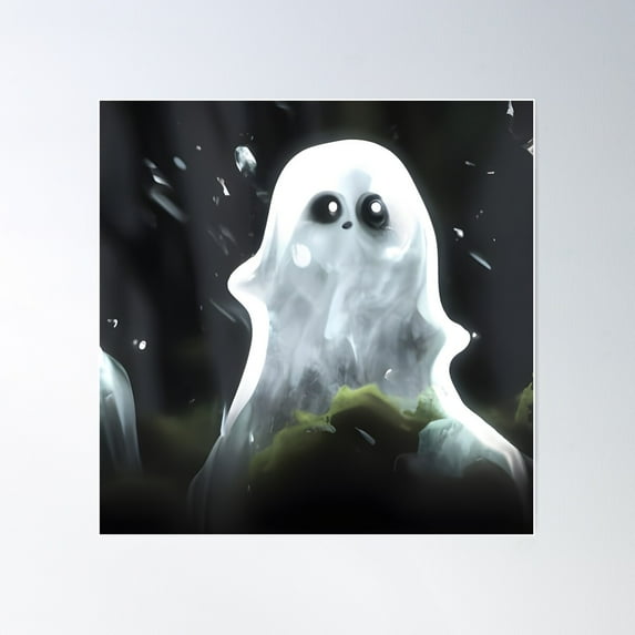 Modroom Derpy Ghost Poster, Modern Decor, 16x16 UNFRAMED - Walmart.com