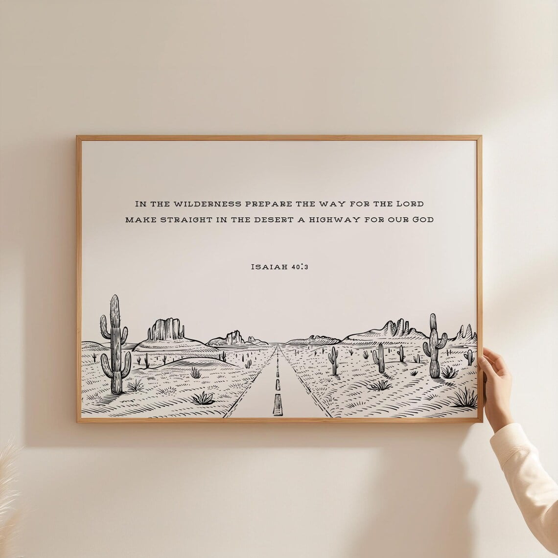 Modroom Desert Landscape Bible Verse Print Present For Home, Modern ...