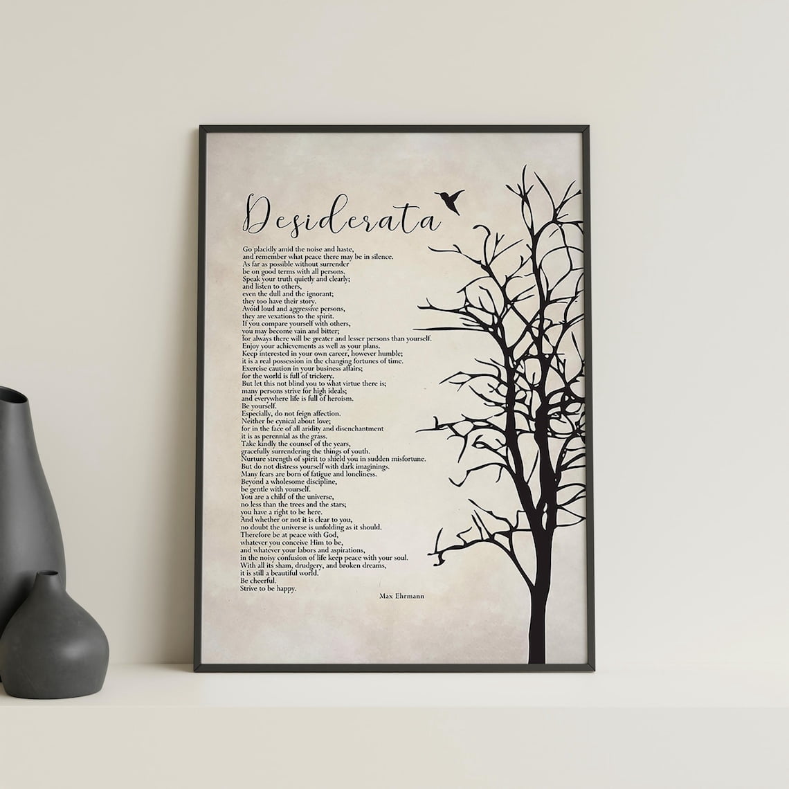 Modroom Desiderata Poem Print, Desiderata Poetry Print, Poem Print, Law ...