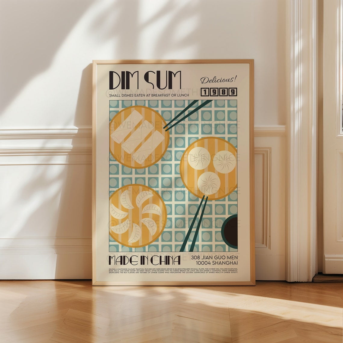 Modroom Dim Sum Poster, Kitchen Art, Kitchen Poster, Kitchen Wall Decor ...