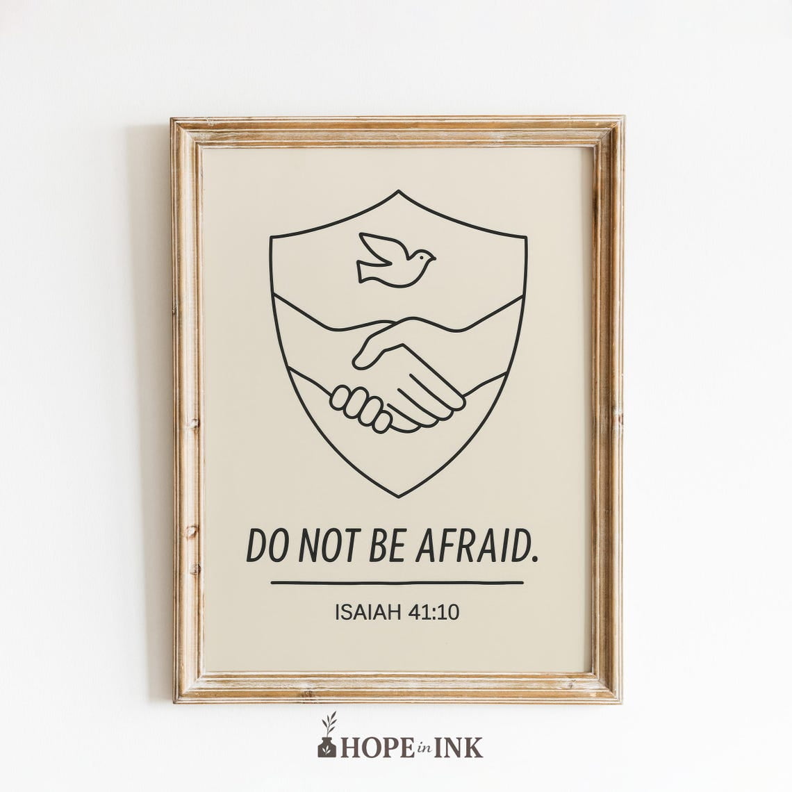Modroom Do Not Be Afraid Poster - Isaiah 41:10 Bible Verse Poster ...