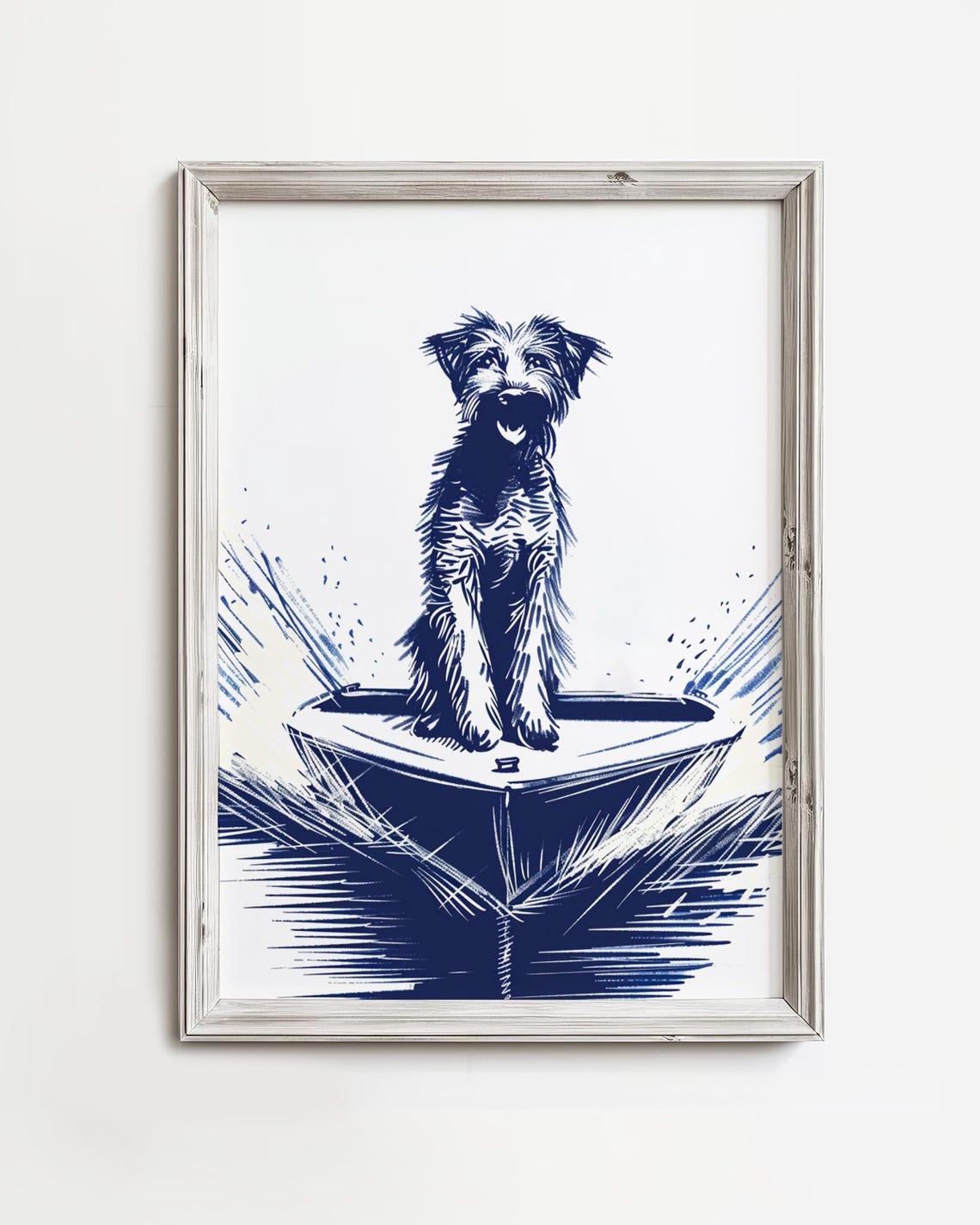 Modroom Doodle Boat Cruise, Fun Nautical Dog Poster, Cute Adorable ...