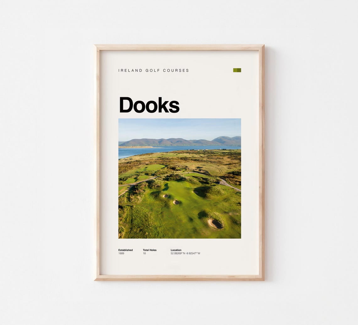 Modroom Dooks Golf Club Poster | Ireland Golf Course Wall Art | Coastal ...