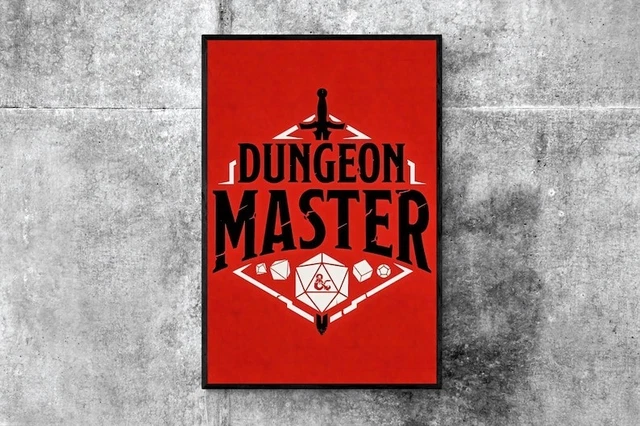Modroom Dungeon Master Poster Dnd Tabletop Gamer Wall Art Gift For Him ...