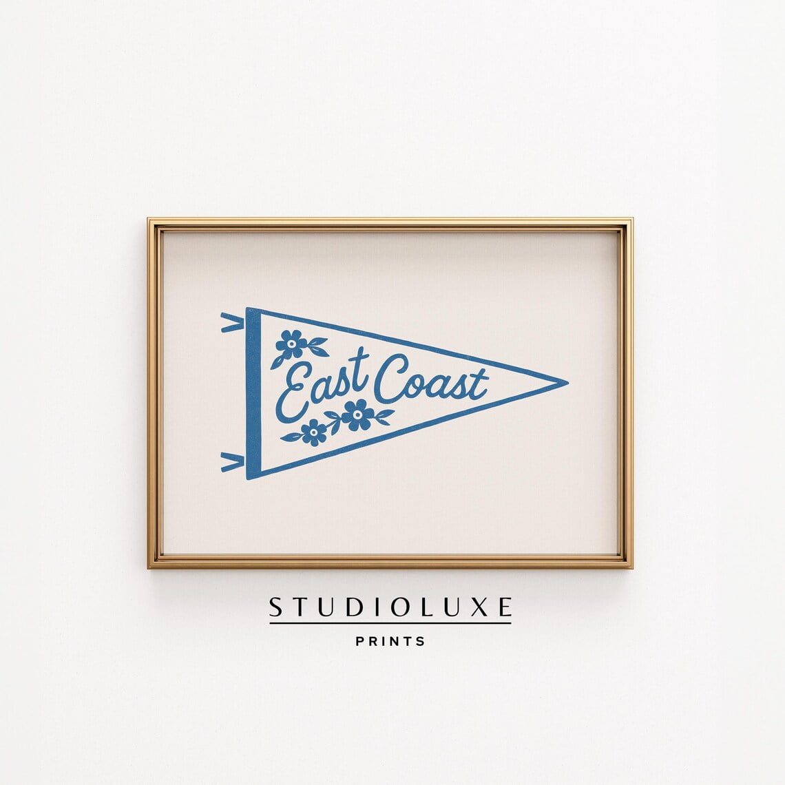 Modroom East Coast Pennant Flag Wall Art Vintage-Inspired Nautical Sign ...