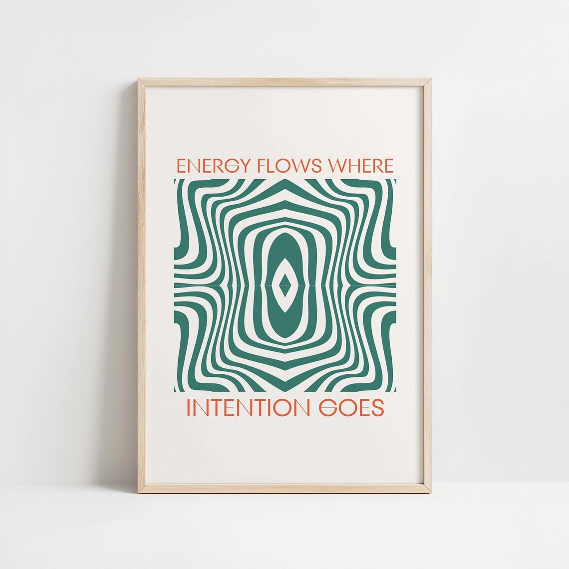Modroom Energy Flows Where Intention Goes Wall Art, Psychedelic Poster ...