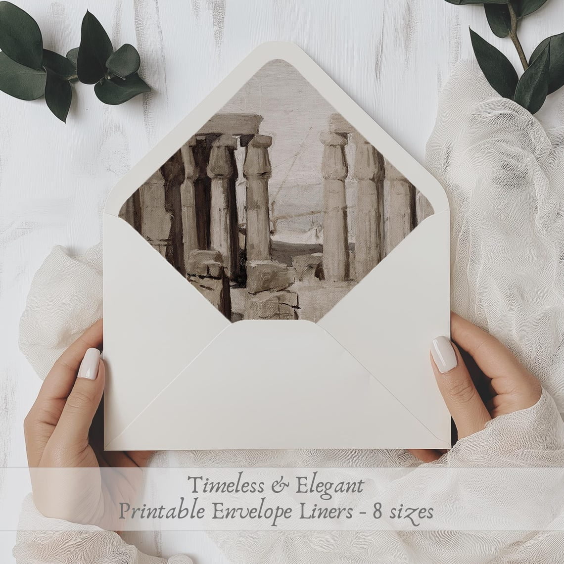 Modroom European Architecture Envelope Liner Greek Wedding Stationery ...
