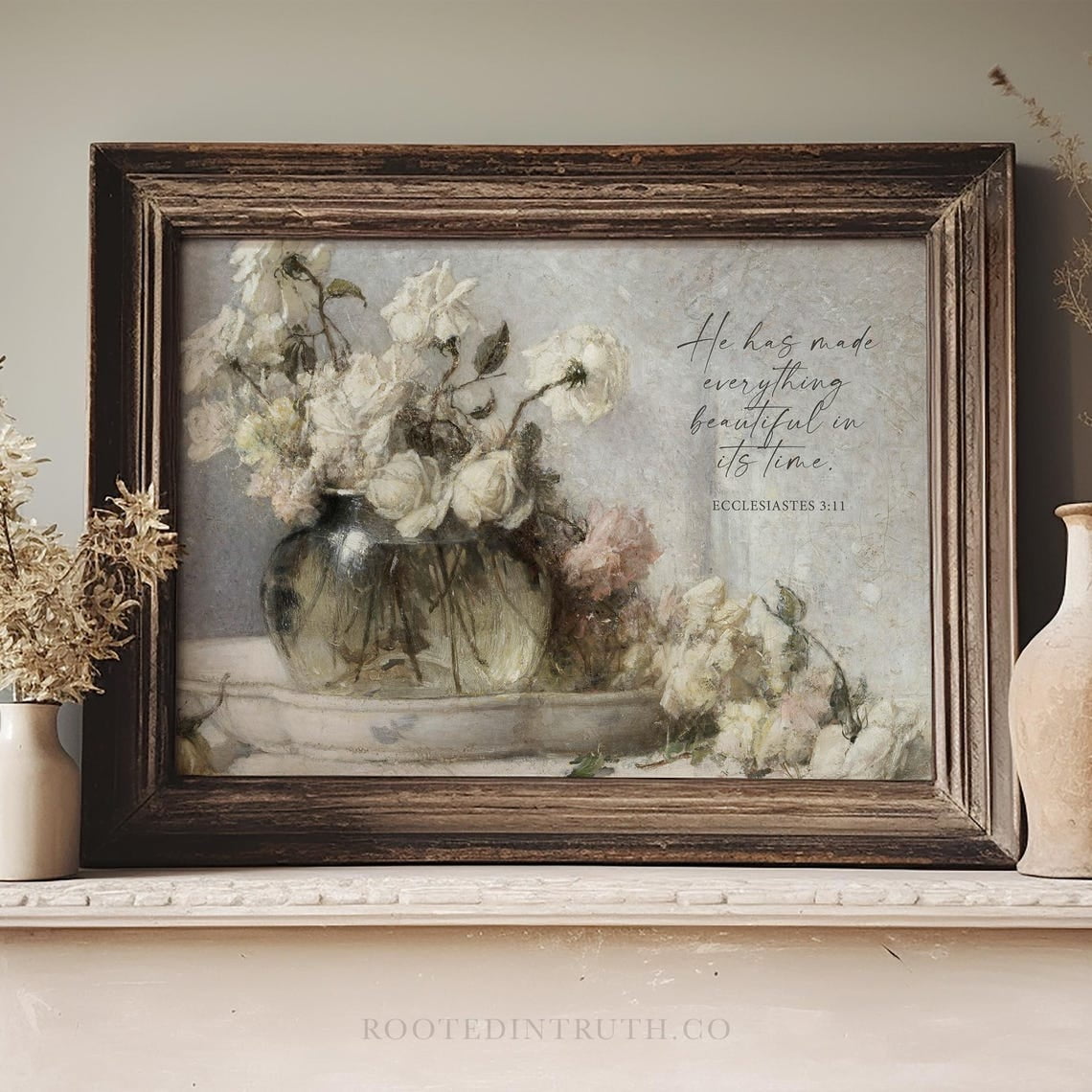 Modroom Everything Beautiful Bible Verse Wall Art, Christian Scripture ...