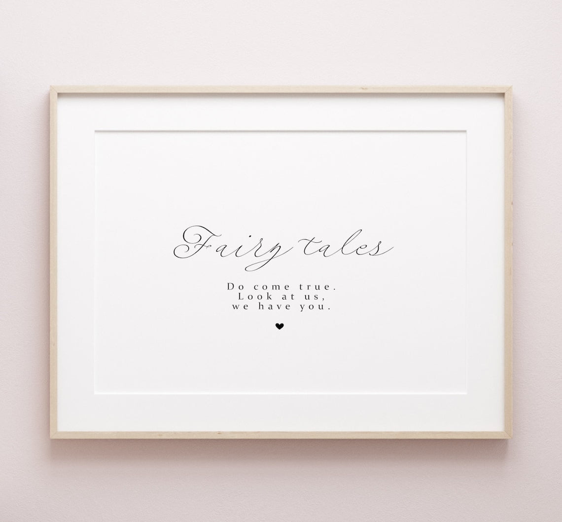 Modroom Fairy Tales Do Come True Poster – Inspirational Girls Nursery ...