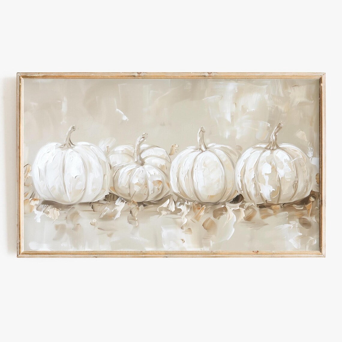 Modroom Fall Tv Art | Fall Pumpkin Painting | Neutral Toned Rustic ...