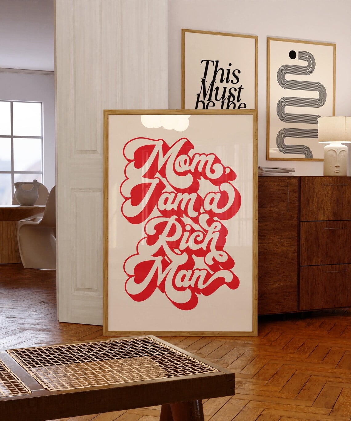 Modroom Famous People Quote Posters, Mom I Am A Rich Man Print, Retro ...