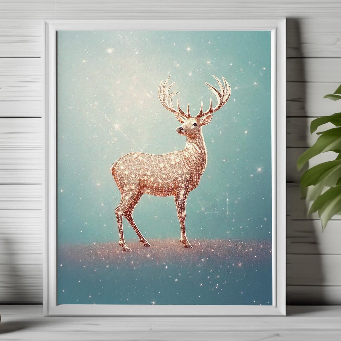 Modroom Fantasy Deer Art, Celestial Deer, Mystical Forest Art, Ethereal ...