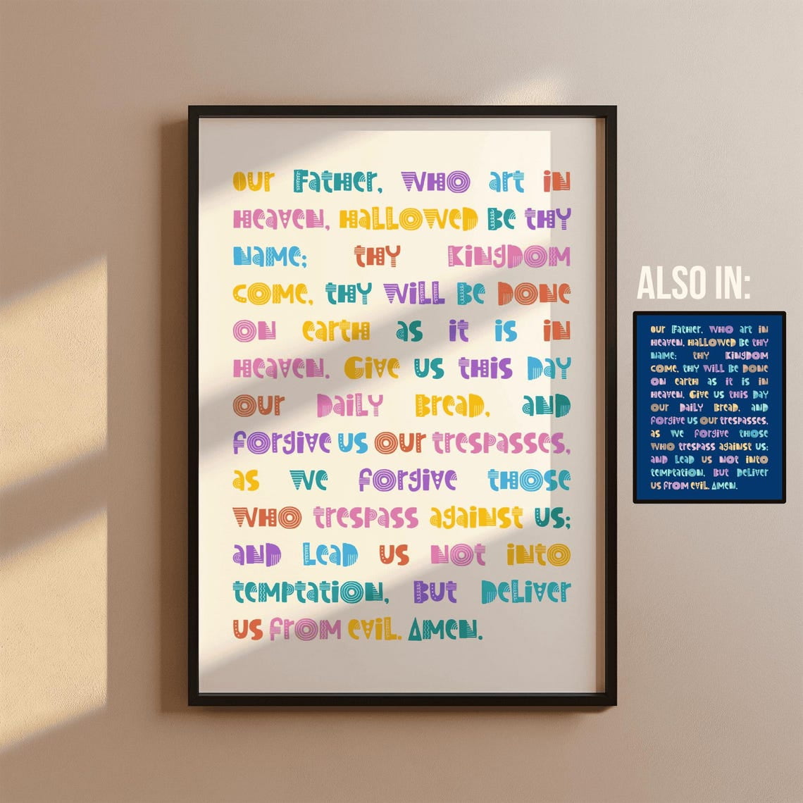 Modroom Our Father Prayer For Kids, Lord'S Prayer Print For Children ...