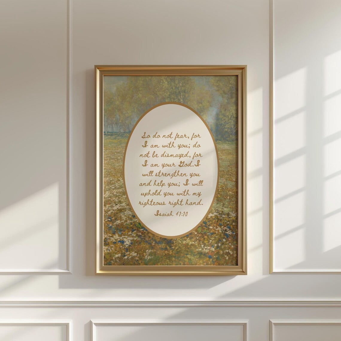 Modroom Do Not Fear For I Am With You Bible Verse Art Vintage Scripture ...