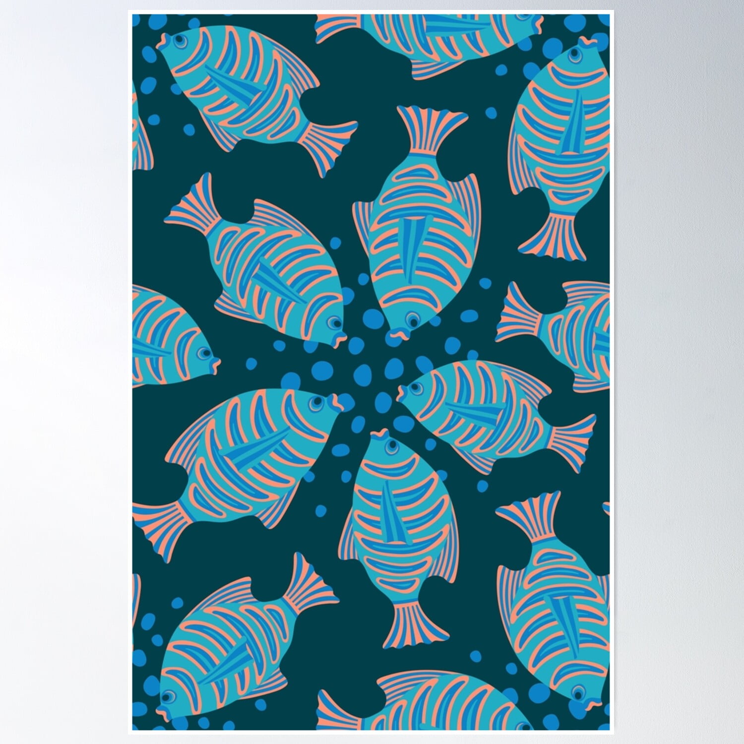 Modroom Feeding Time Tropical Striped Fish Undersea Ocean Coral Reef ...