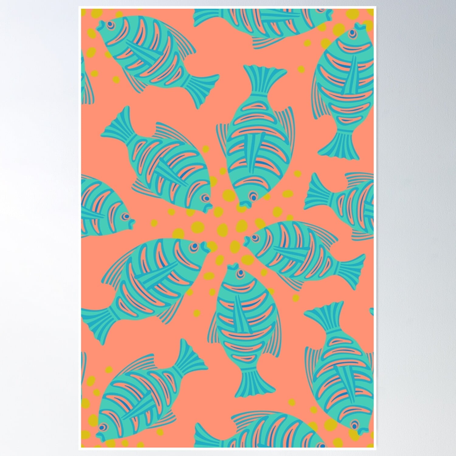 Modroom Feeding Time Tropical Striped Fish Undersea Ocean Coral Reef ...