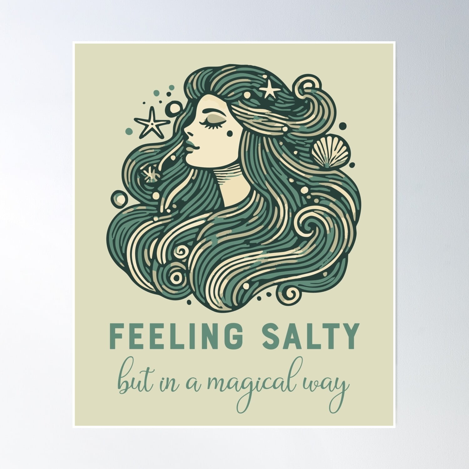 Modroom Feeling Salty But In A Magical Way – Retro Mermaid Sea Witch ...