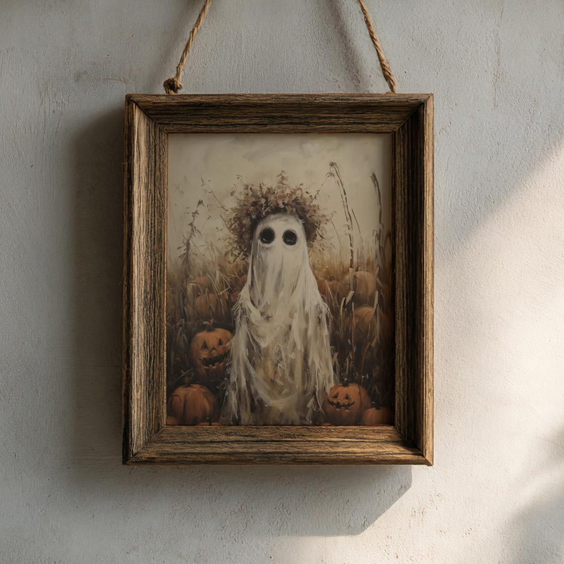 Modroom Field Ghost Poster, Winter Holiday Wall Art, Haunted Spooky ...