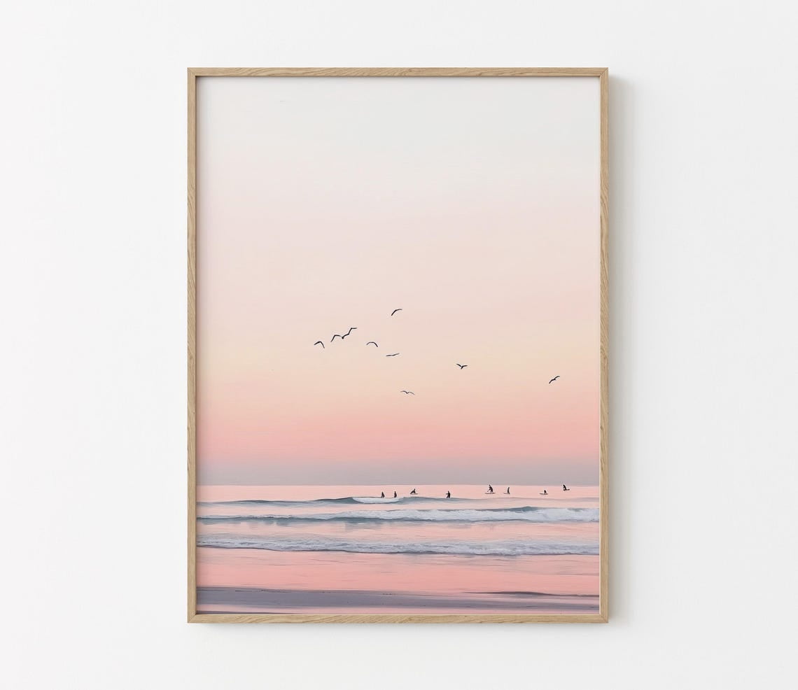 Modroom Fine Art Surf Print | Framed Coastal Wall Decor | Vintage California Beach Art | San ...