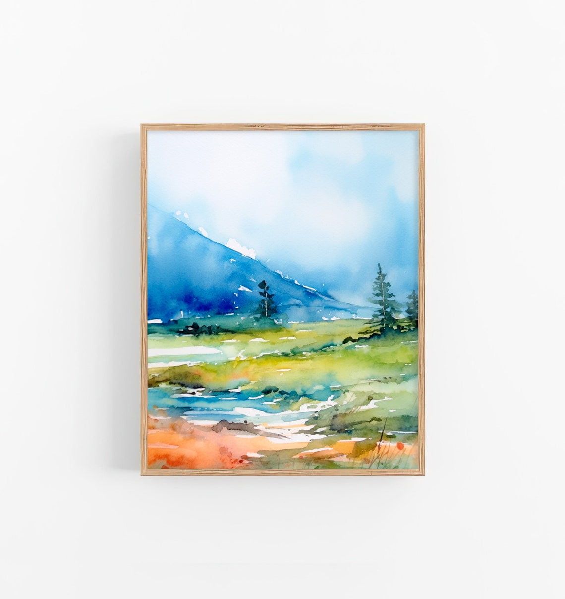 Modroom Fishlake Forest Watercolor Painting Utah Landscape Art Print ...