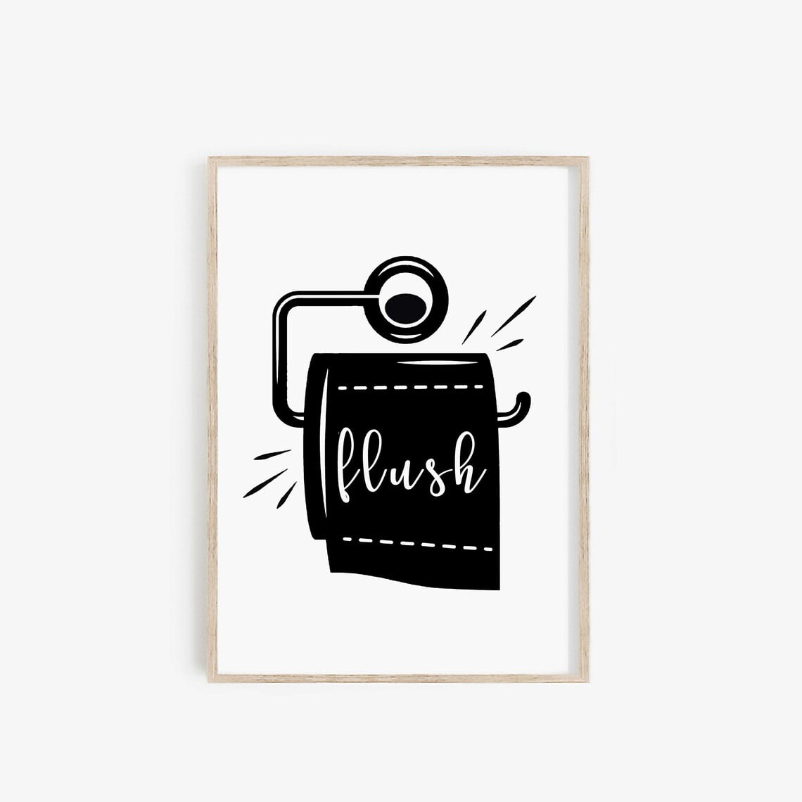 Modroom Flush the Toilet Poster – Bathroom Rules Wall Art Print for ...
