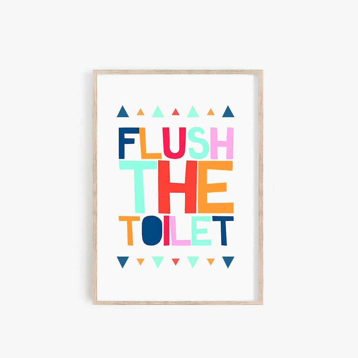 Modroom Flush the Toilet Poster – Bathroom Rules Wall Art for Kids, Fun ...