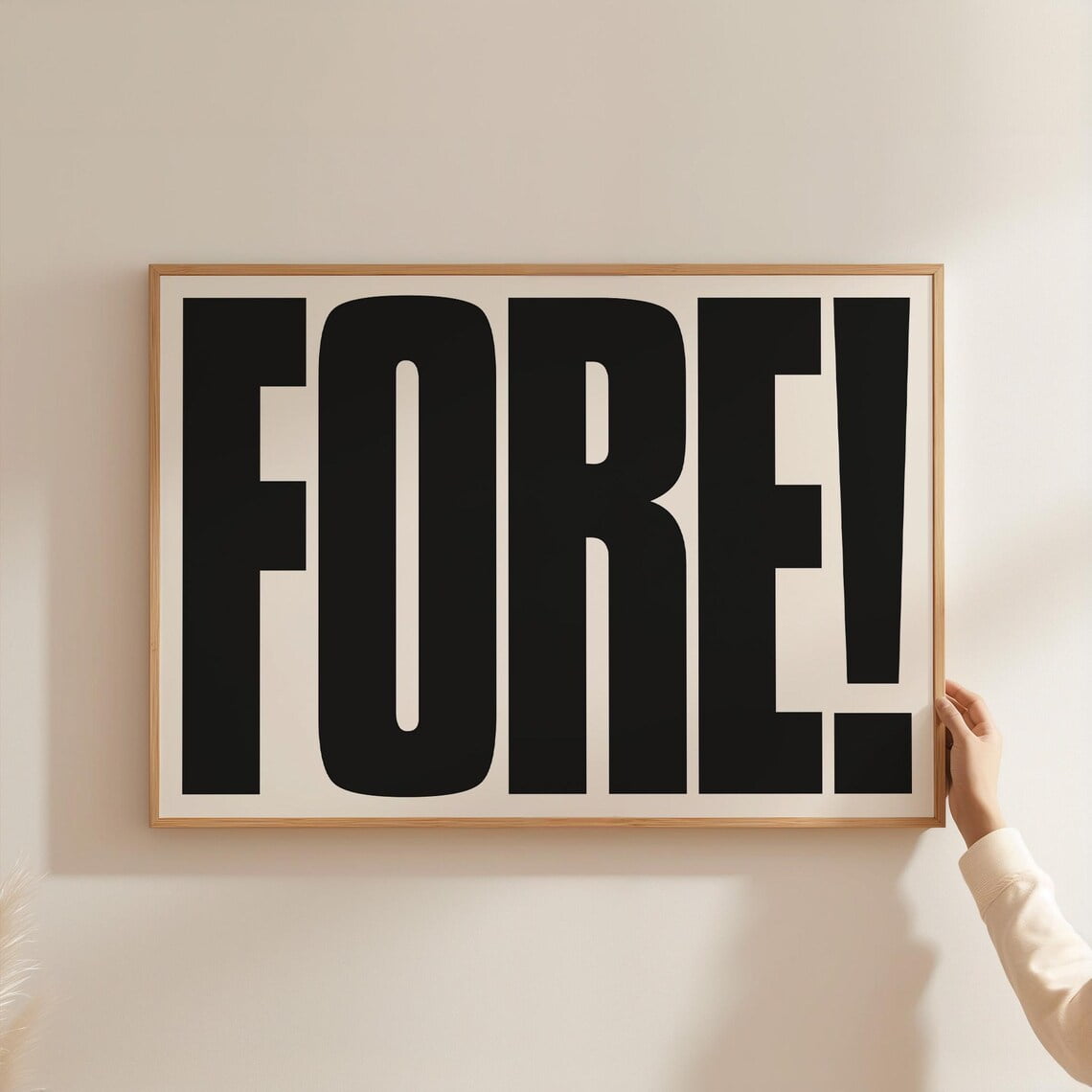 Modroom Fore! Golf Poster Bold Golf Print Modern Golf Wall Art ...