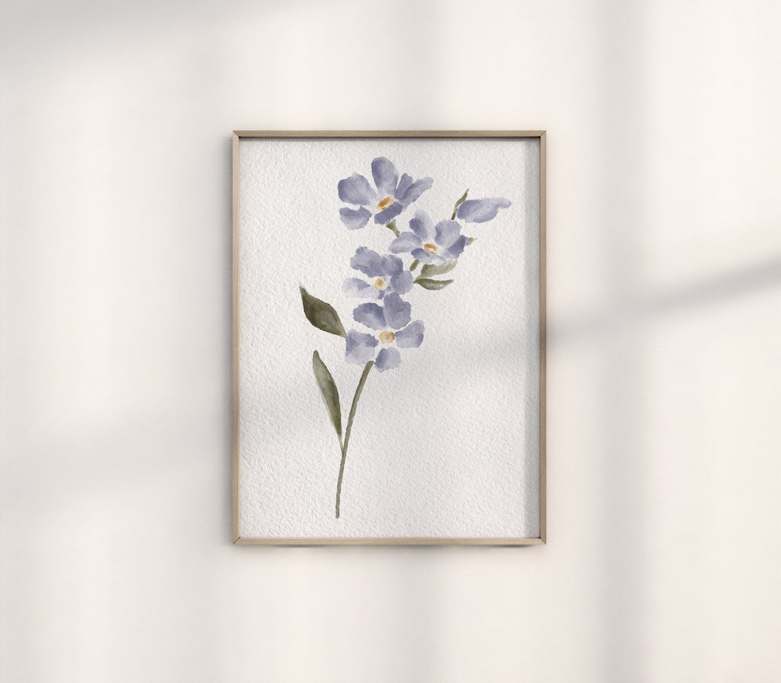 Modroom Forget Me Not Flower Poster, Miscarriage Loss Loved One ...